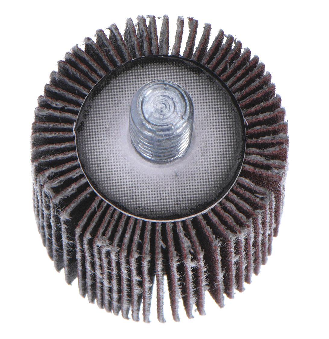 ARC ABRASIVES, 1 in Dia x 1 in W, 1/4"-20 Threaded-Shank, Flap Wheel ...