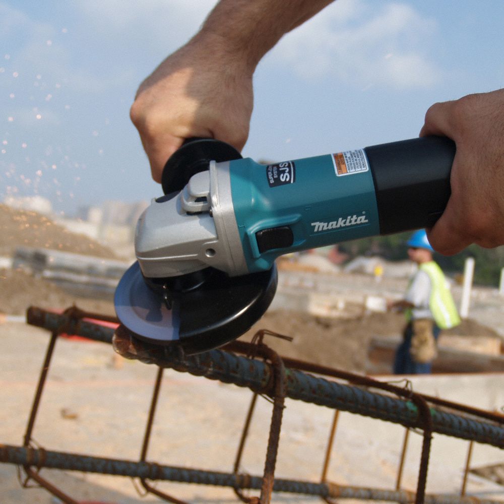 MAKITA Angle Grinder: 13 A, 10,500 RPM Max. Speed, Slide, Adj Guard ...