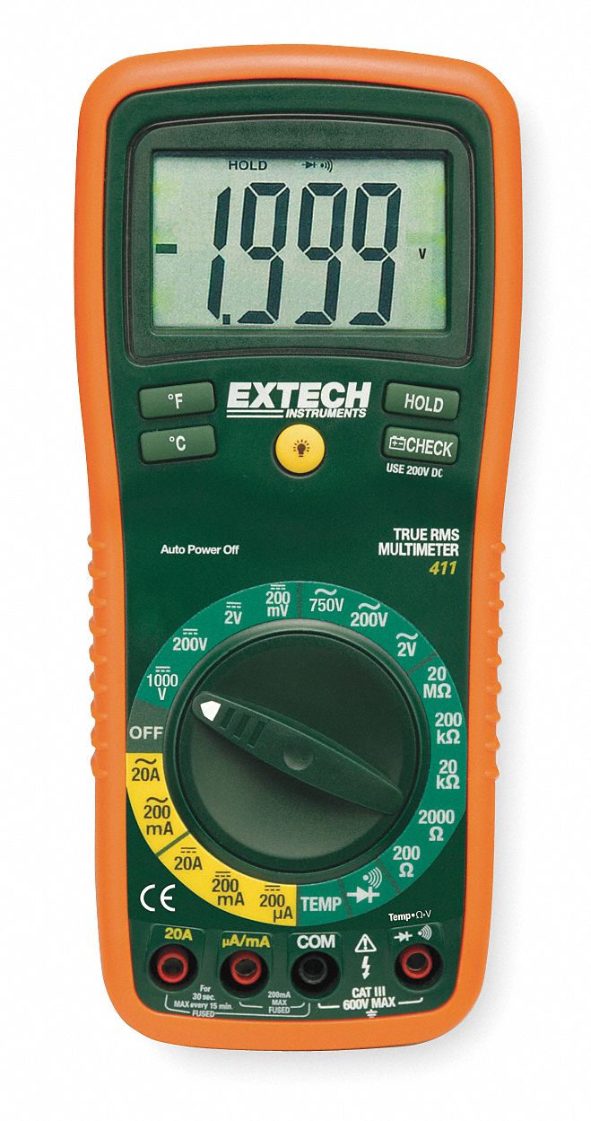 EXTECH (R) EX411 Series, Full Size - Basic Features, Digital Multimeter ...