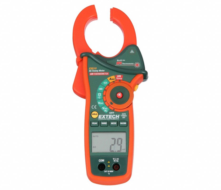 EXTECH Multímetro de Gancho 1000A V Tenaza 1.8" (46 mm) - 1GUH2 | EX810 ...