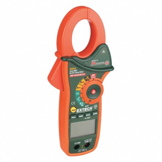 EXTECH, Clamp-Jaw Jaw, CAT III 600V, Digital Clamp Meter - 1GUH4|EX830 ...