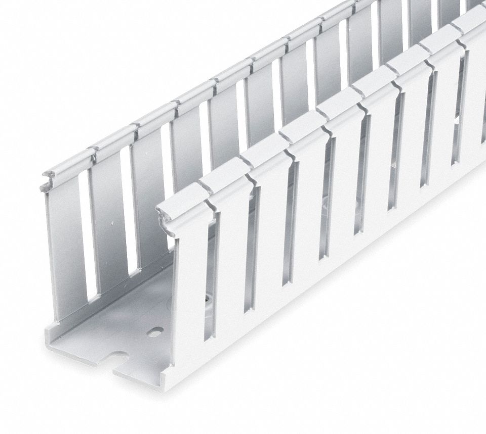 Wiring Duct, Wall Type Wide Slot, Slot Width 0.30 in, Material Flame ...