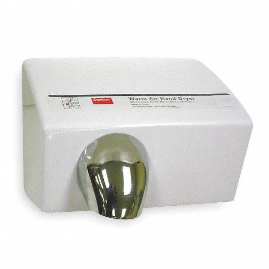 DAYTON Cast Aluminum, Fixed Nozzle, Automatic, Hand Dryer, 120 - 1GVL9 ...