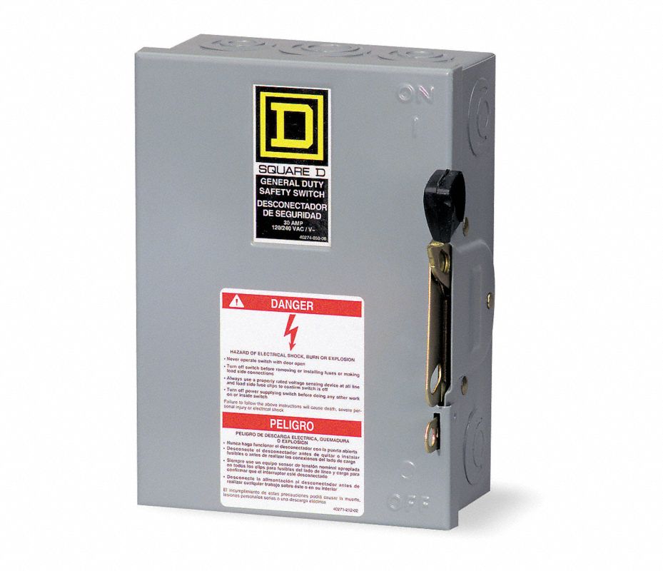 SCHNEIDER ELECTRIC Interruptor de Seguridad, Tipo de Carcasa NEMA 1.0 ...