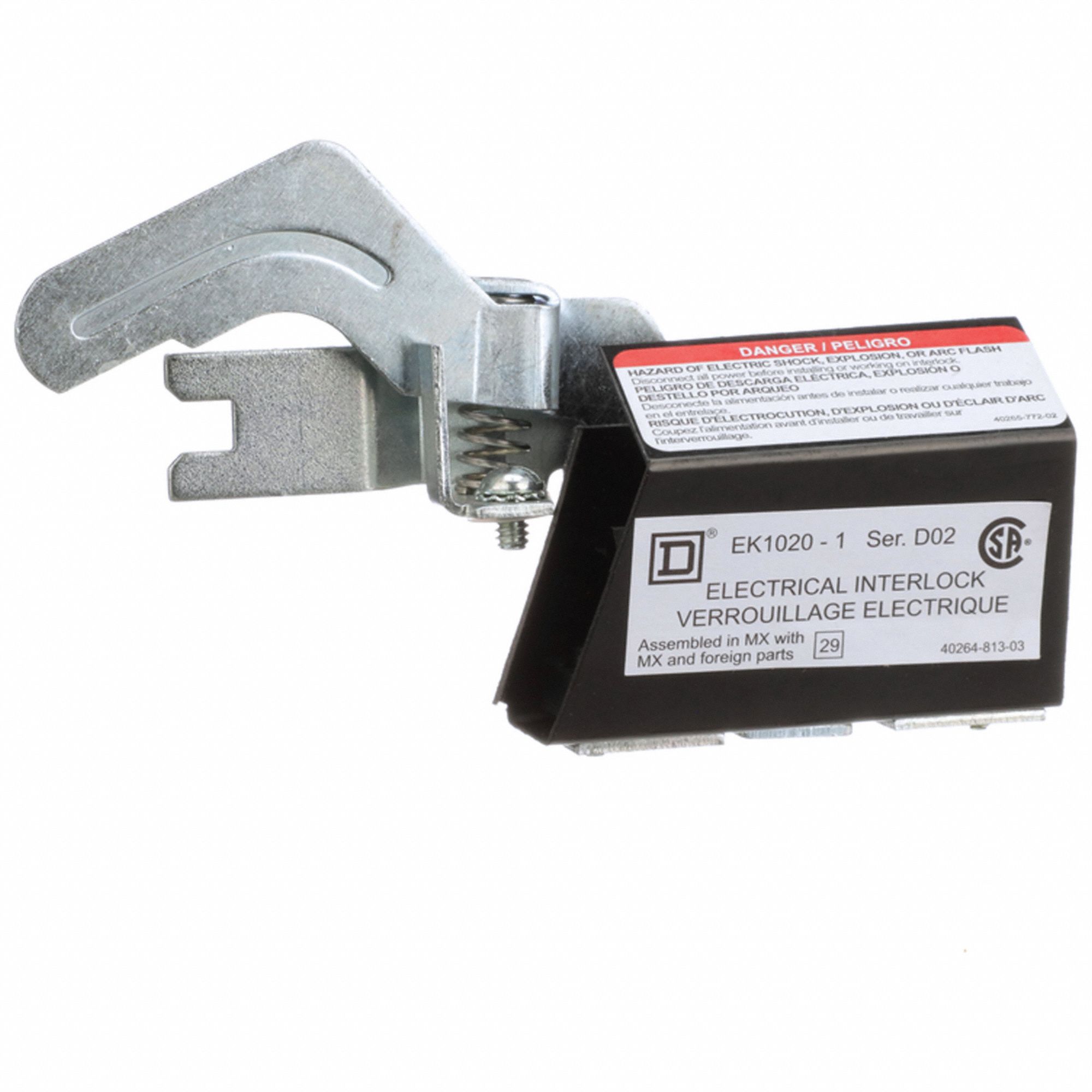 SQUARE D, 600V AC/DC, 1 NO & 1 NC Contact, Interlock Kit - 1H318 ...