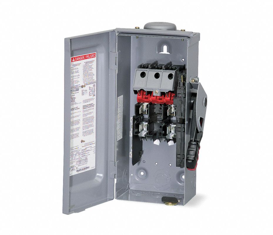SQUARE D Interruptor de Seguridad, Tipo de Carcasa NEMA 3R, HP 3 HP ...