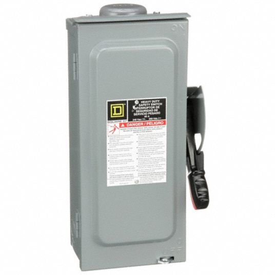 SQUARE D, Fusible, 60 A, Safety Switch - 1H331|H222NRB - Grainger