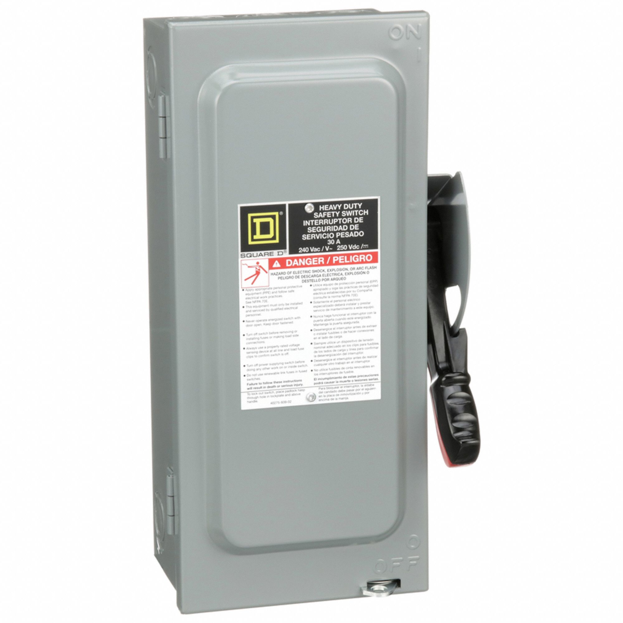 SQUARE D, Fusible, 30 A, Safety Switch - 1H336|H321N - Grainger