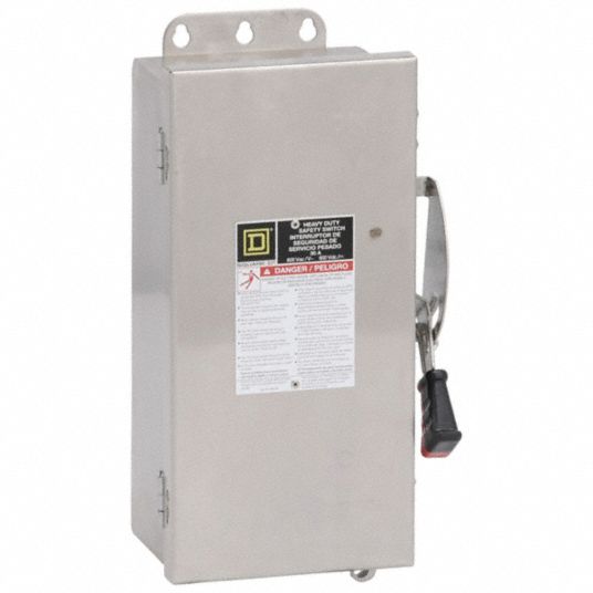 SQUARE D, Fusible, 30 A, Safety Switch - 1H346|H361DS - Grainger