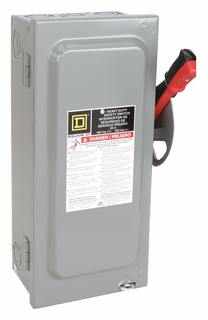 SQUARE D, Fusible, 30 A, Safety Switch - 1H347|H361N - Grainger