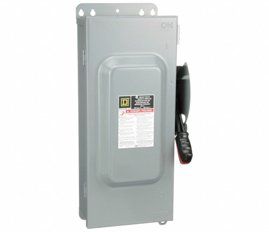 SQUARE D Interruptor de Seguridad, Tipo de Carcasa NEMA 3R, 12, 100 ...