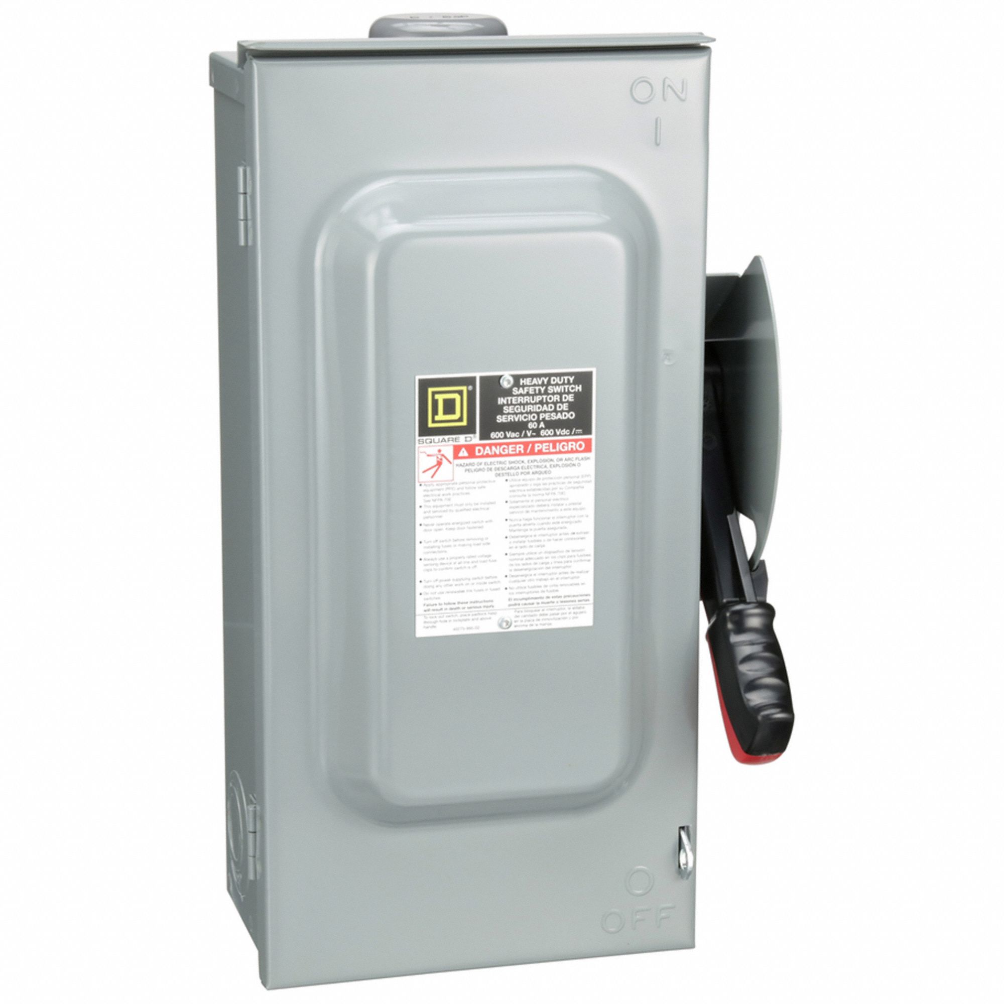 SQUARE D, Non-Fusible, 60 A, Safety Switch - 1H378|HU362RB - Grainger