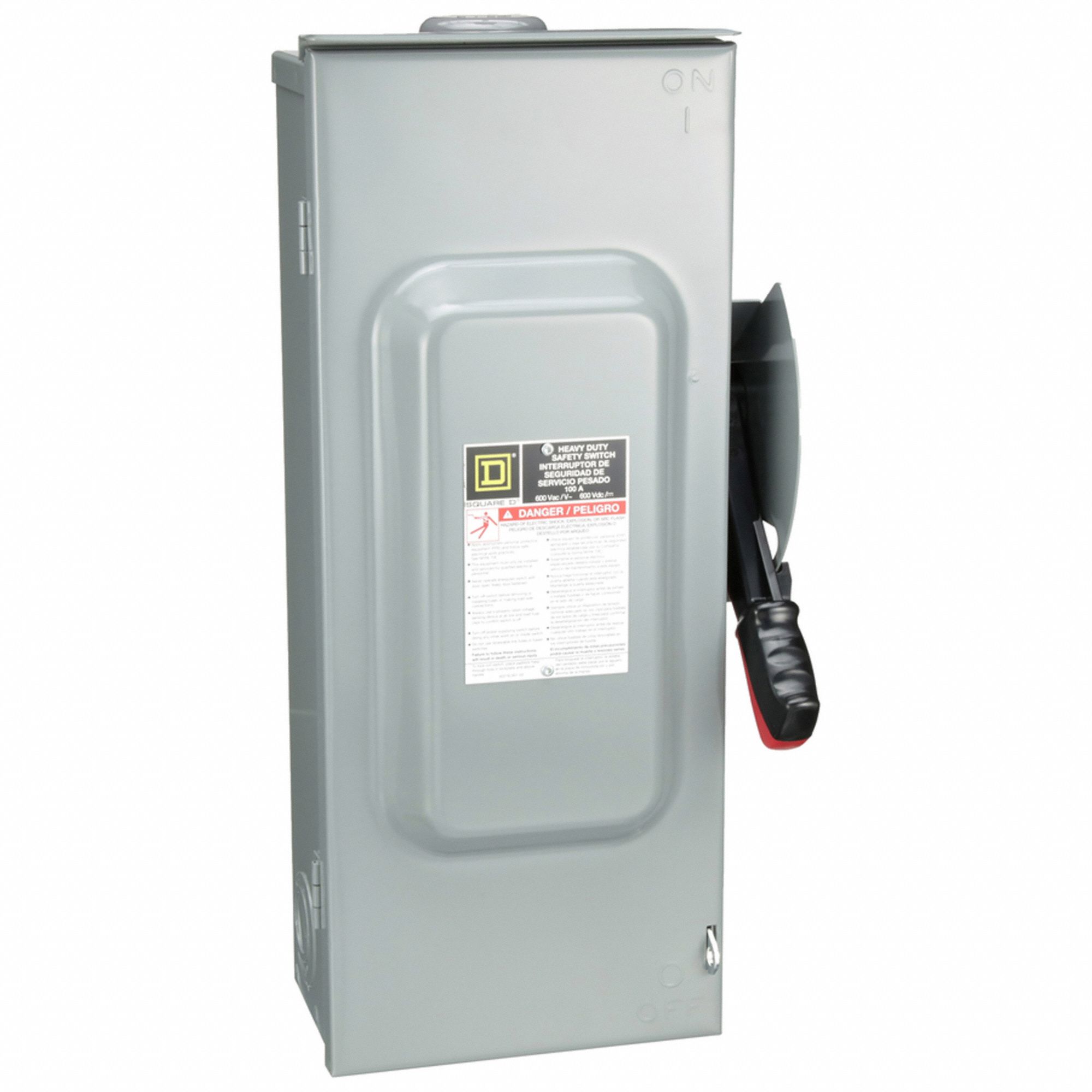 SQUARE D Interruptor de Seguridad, Tipo de Carcasa NEMA 3R, 100 Amperes ...