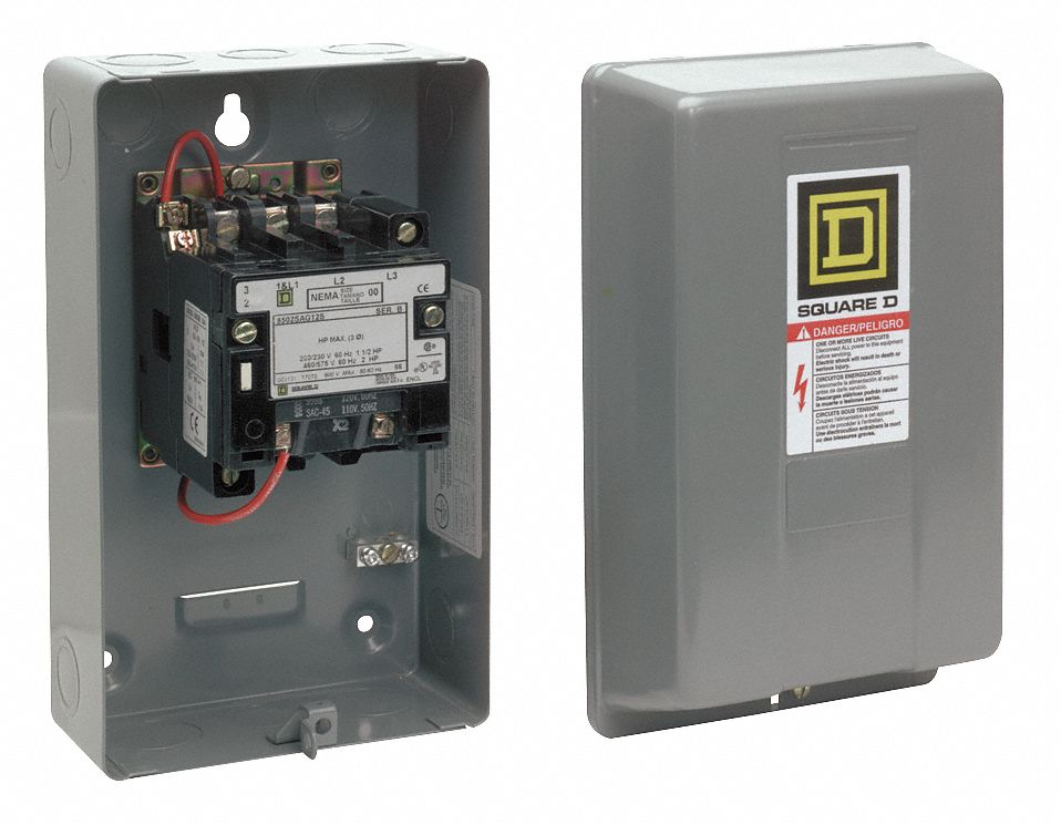 SQUARE D Contactor 110 a 120VCA, Polos: 3, Reversible: No, Amperaje de ...