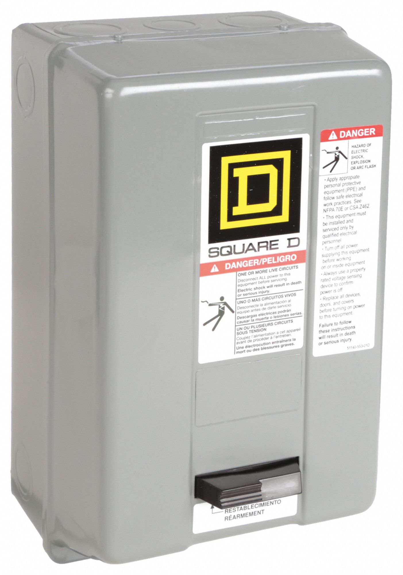 SQUARE D, Non-Reversing, 3 Poles, Magnetic Motor Starter - 1H473 ...