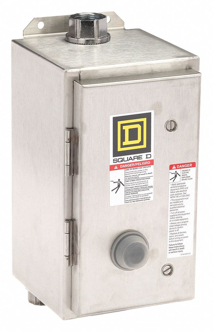 SQUARE D, Non-Reversing, 3 Poles, Magnetic Motor Starter - 1H495 ...