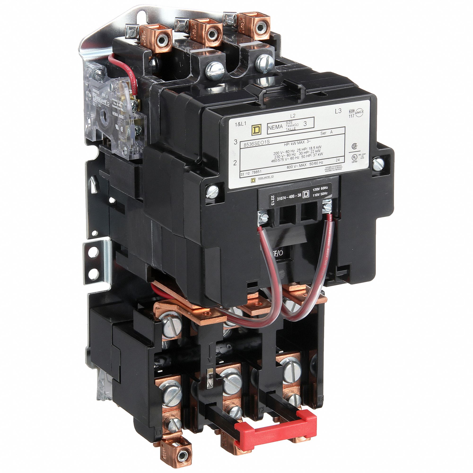 SQUARE D, Non-Reversing, 3 Poles, Magnetic Motor Starter - 1H541 ...