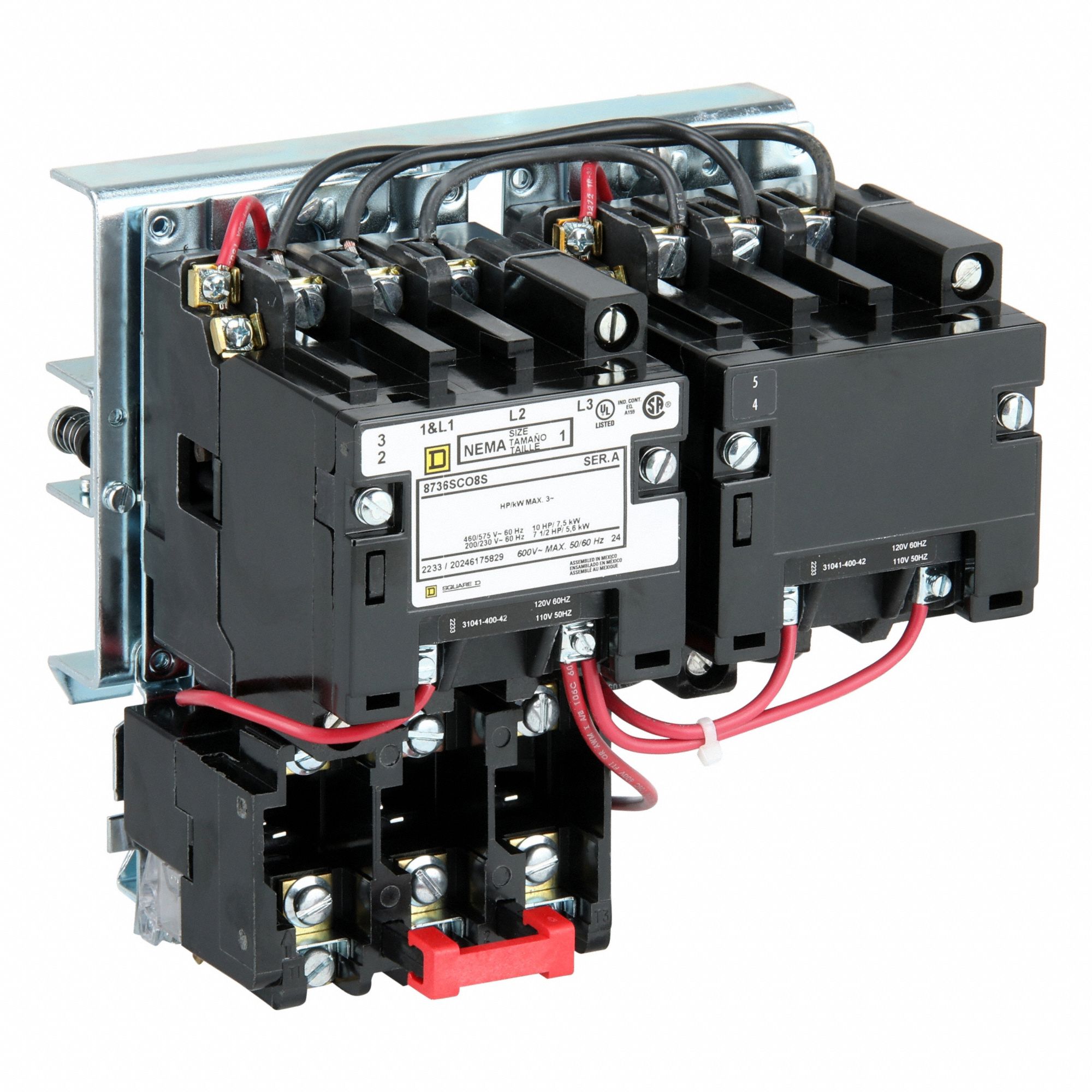 SQUARE D, Reversing, 3 Poles, Magnetic Motor Starter - 1H557 ...