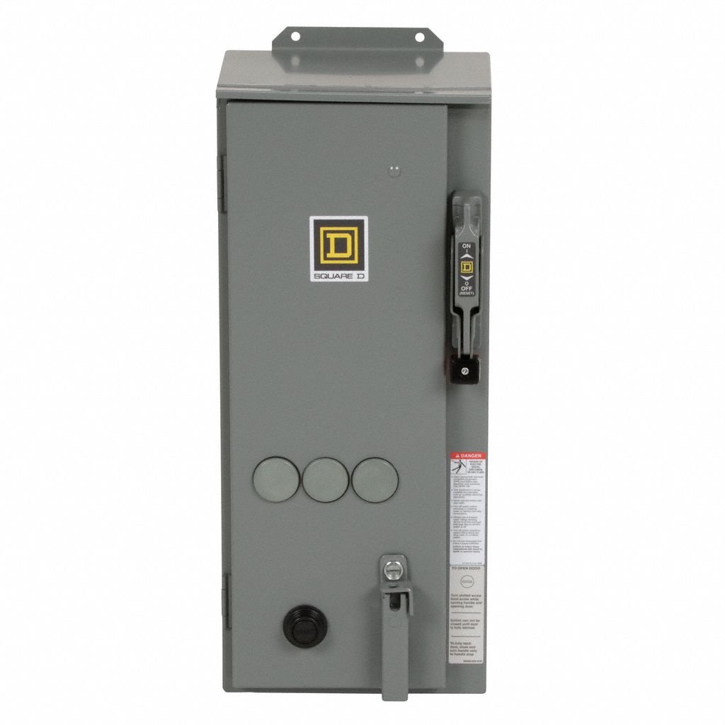 SQUARE D, Fusible Disconnect, 3 Poles, NEMA Combination Starter - 1H688 ...
