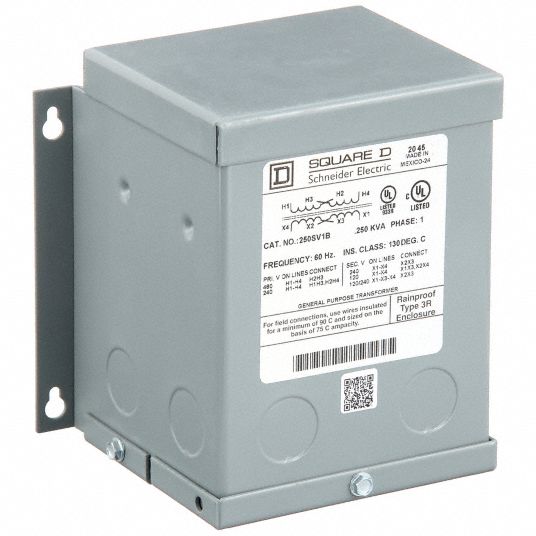 SQUARE D, 240V AC/480V AC, 120V AC/240V AC, Dry Type Power Distribution ...