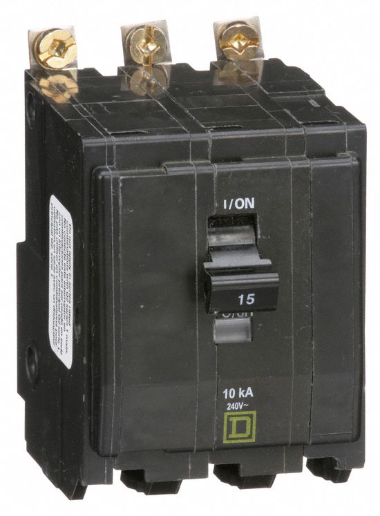 SQUARE D, 15 A, 120/240V AC, Miniature Circuit Breaker - 1H893|QOB315 - Grainger