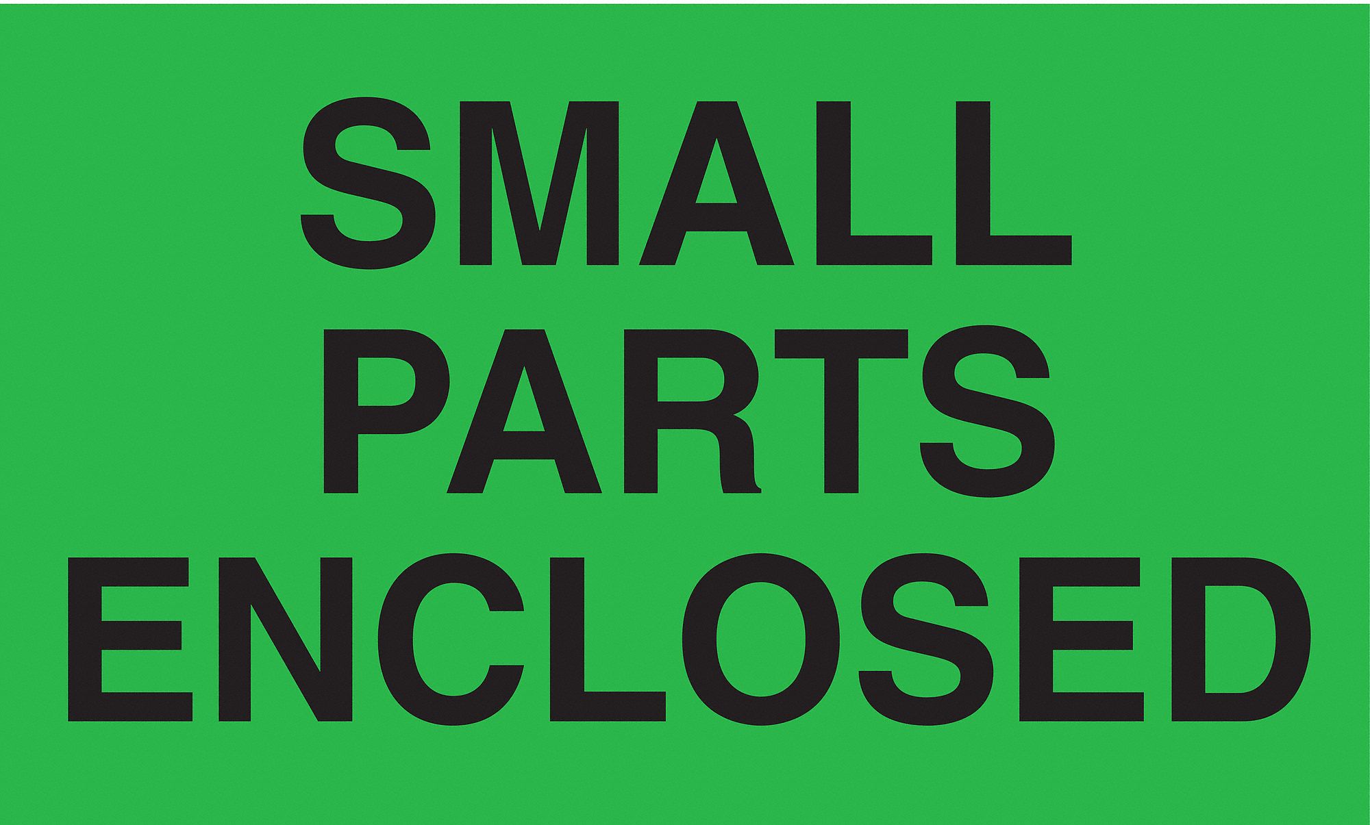 Small Parts Enclosed, 5 in Label Wd, Instructional Handling Label ...