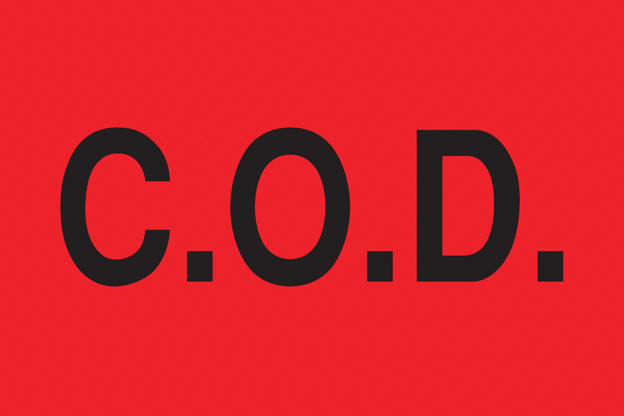 COD, 2 in x 3 in, Instructional Handling Label - 16U807|16U807 - Grainger