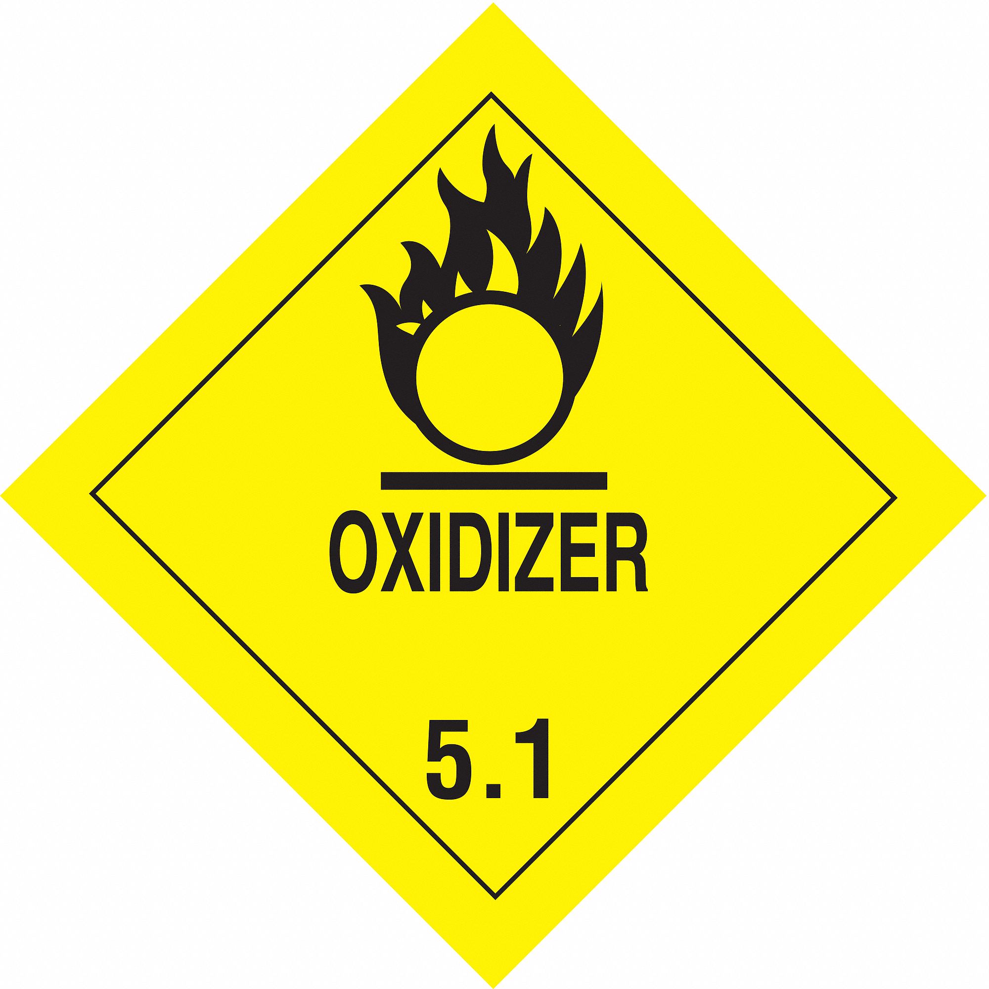 TAPECASE, Oxidizer, 4 in x 4 in, DOT Container Label - 16V021|16V021 ...