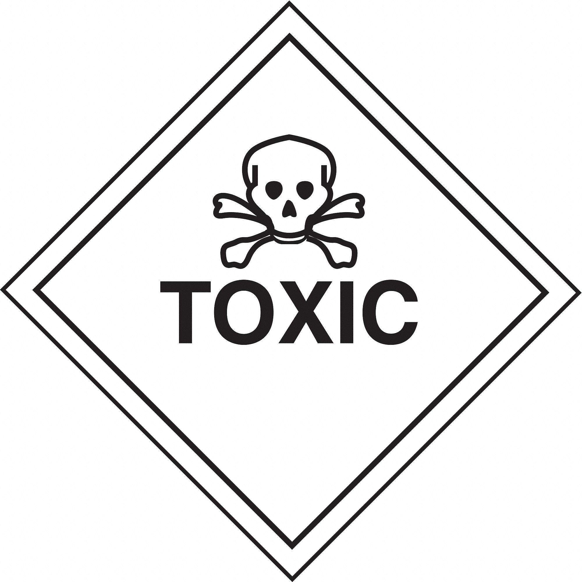 Toxic, 4 in Label Wd, DOT Container Label - 16U816|16U816 - Grainger
