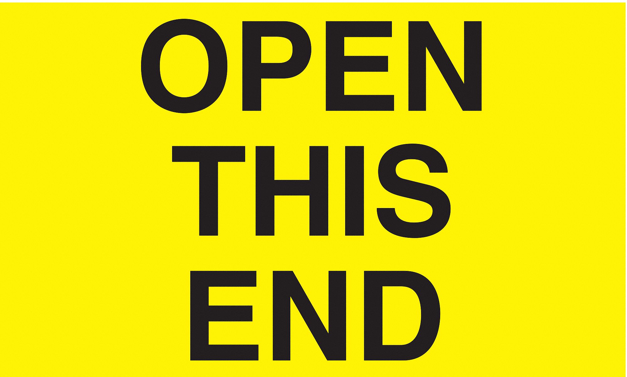 Open This End, 3 in x 5 in, Instructional Handling Label - 16V018 ...