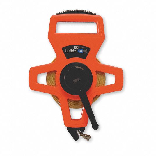 100 ft. Fiberglass Long Tape Measure, Orange - Grainger
