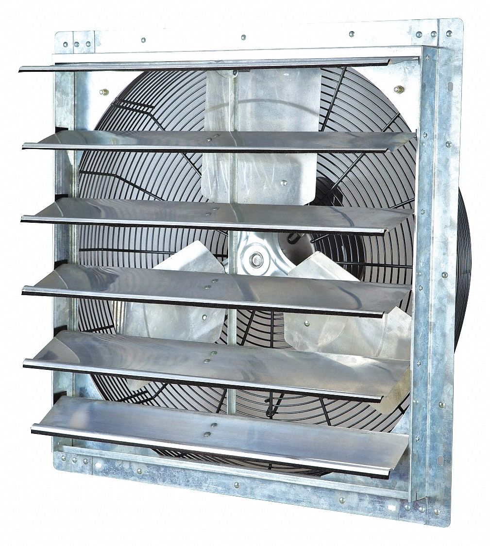 24 in Blade, 1 Speed, Shutter Mount Exhaust Fan - 1HLB2|1HLB2 - Grainger
