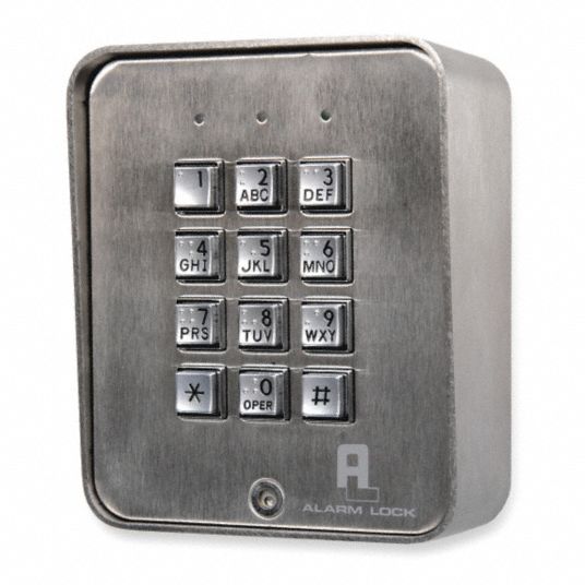 Access Control Keypad, Stainless Steel, 4 3/4 in Height, 4 in Width ...