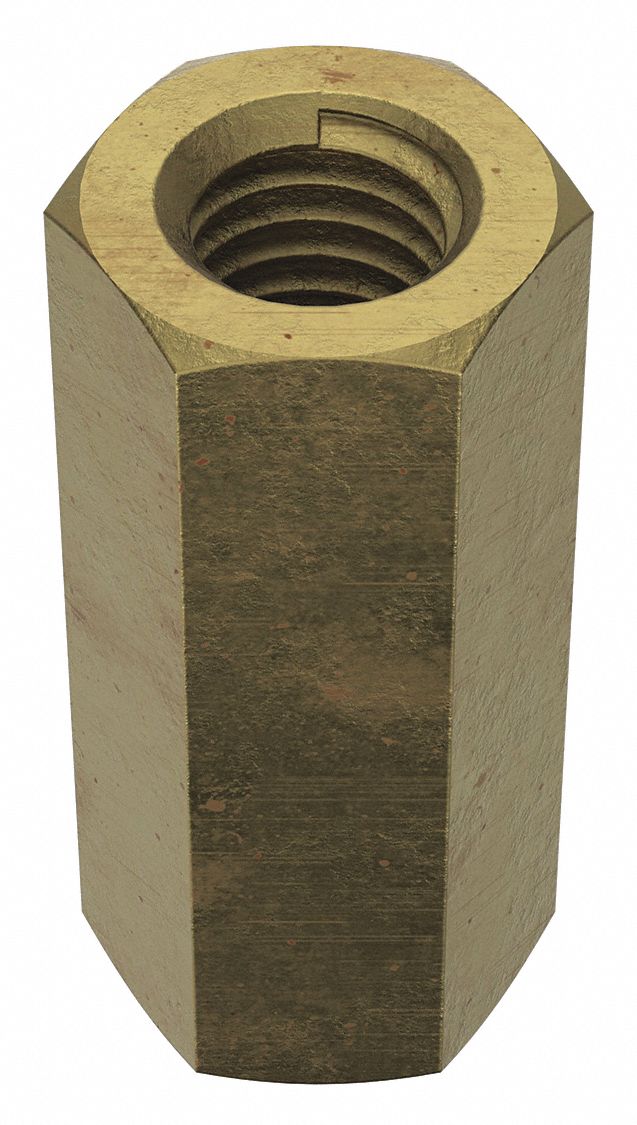 APPROVED VENDOR Tuerca Acopla , Zinc , 1-3/4Lx3/4An pulg , Piezas por ...