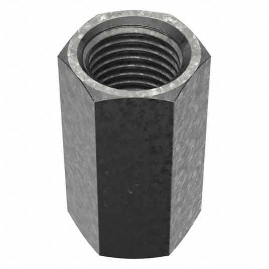 Hot-Dipped Galvanized, Grade 2, Coupling Nut - 1JB65|250302BG - Grainger