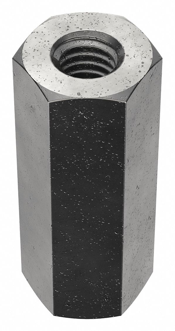 Black Oxide, Grade 2H, Coupling Nut - 1JB83|205427BG - Grainger