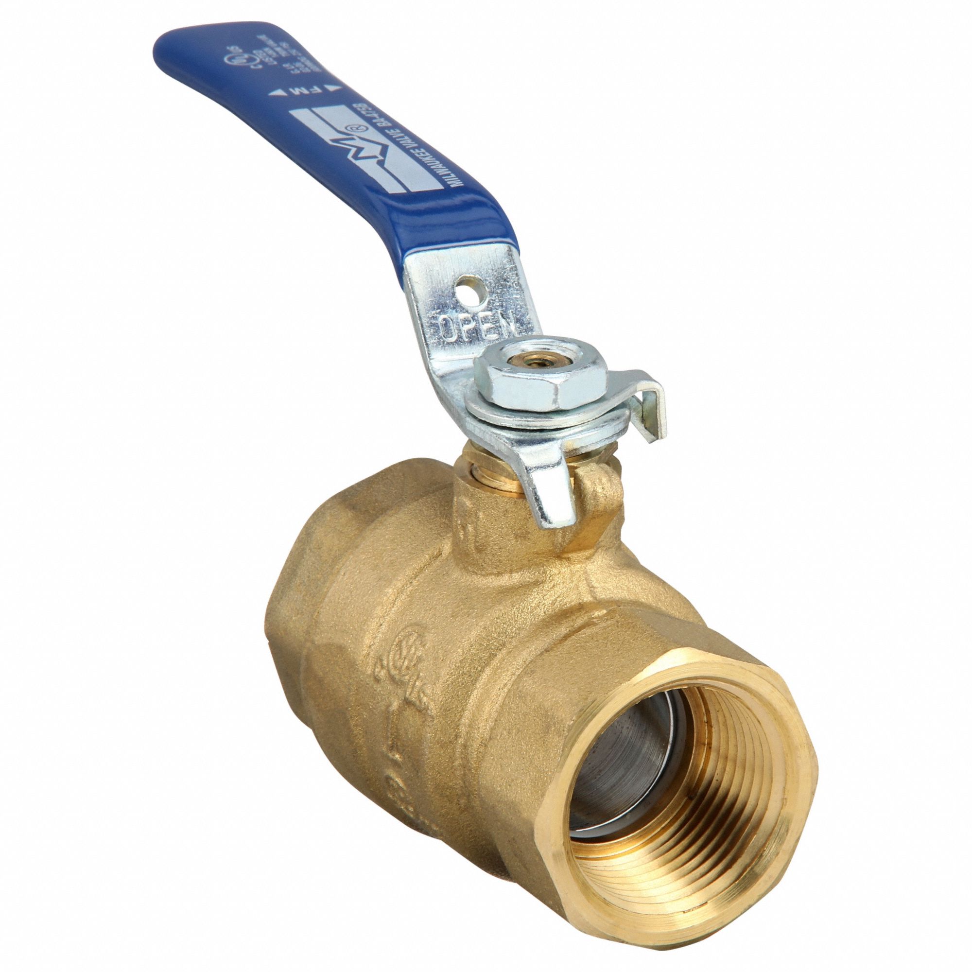 MILWAUKEE VALVE, 1 in, Brass, Manual Two-Way Ball Valve - 1JBA8|BA ...