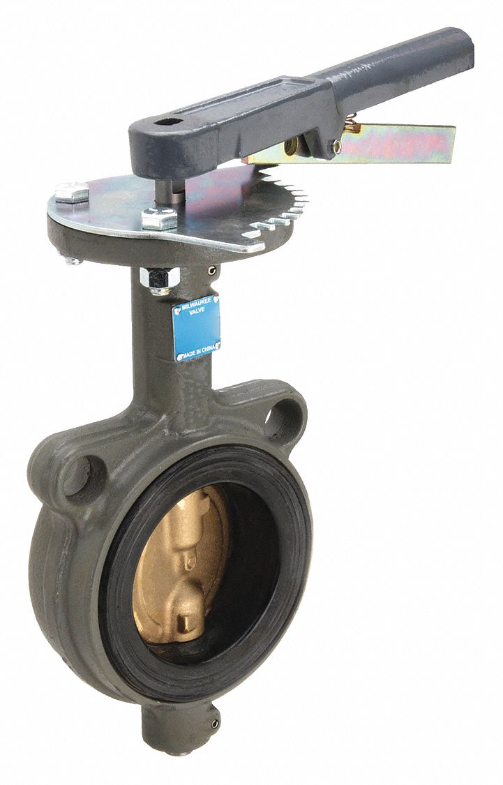 MILWAUKEE VALVE BUTTERFLY VALVE, 2 IN PIPE, CONCENTRIC, 200 PSI MAXIMUM ...