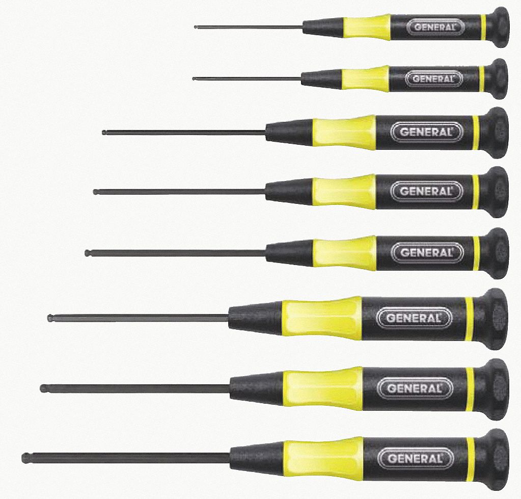 Ball Hex Driver Set, Number of Pieces 8 - Grainger