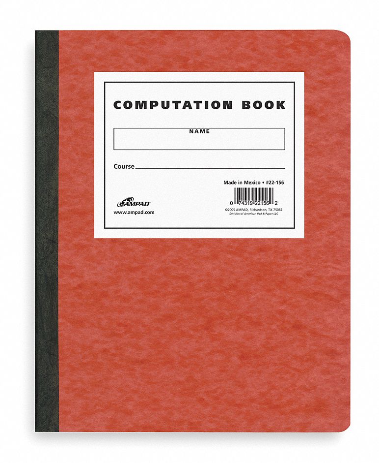 Computation Book, 11 x 9 1/2 in - Grainger