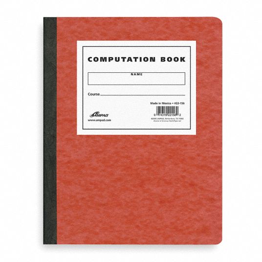 Computation Book, 11 x 9 1/2 in - Grainger