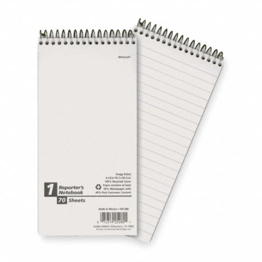 Spiral Notebook, 4 x 8 in, PK 12 - Grainger