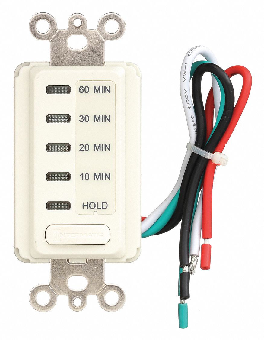 INTERMATIC AUTO SHUT OFF TIMER,ALMOND,1/4 HP - Wall Switch Timers ...