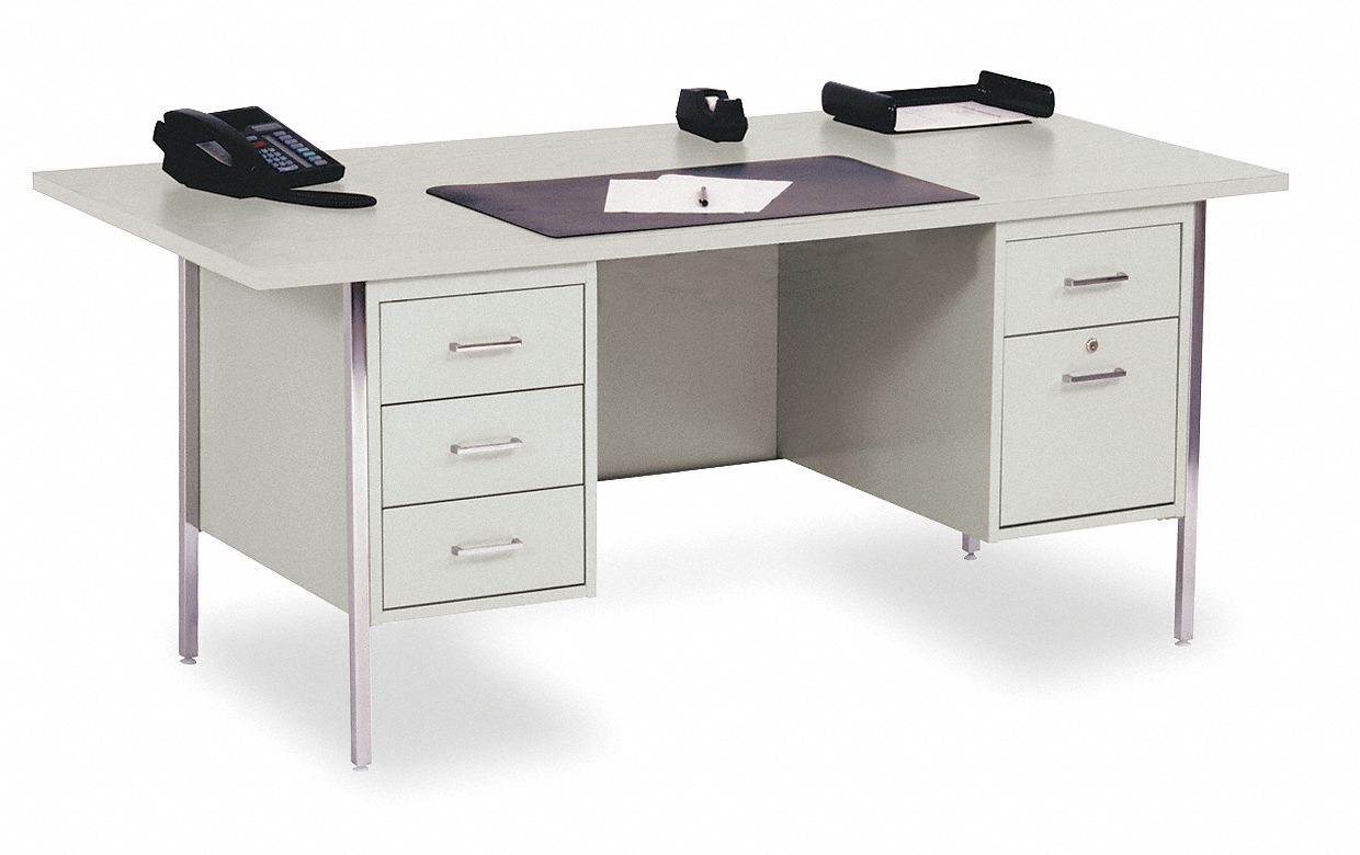 Office Desk,72 x 29 x 36 In,Gray - Grainger