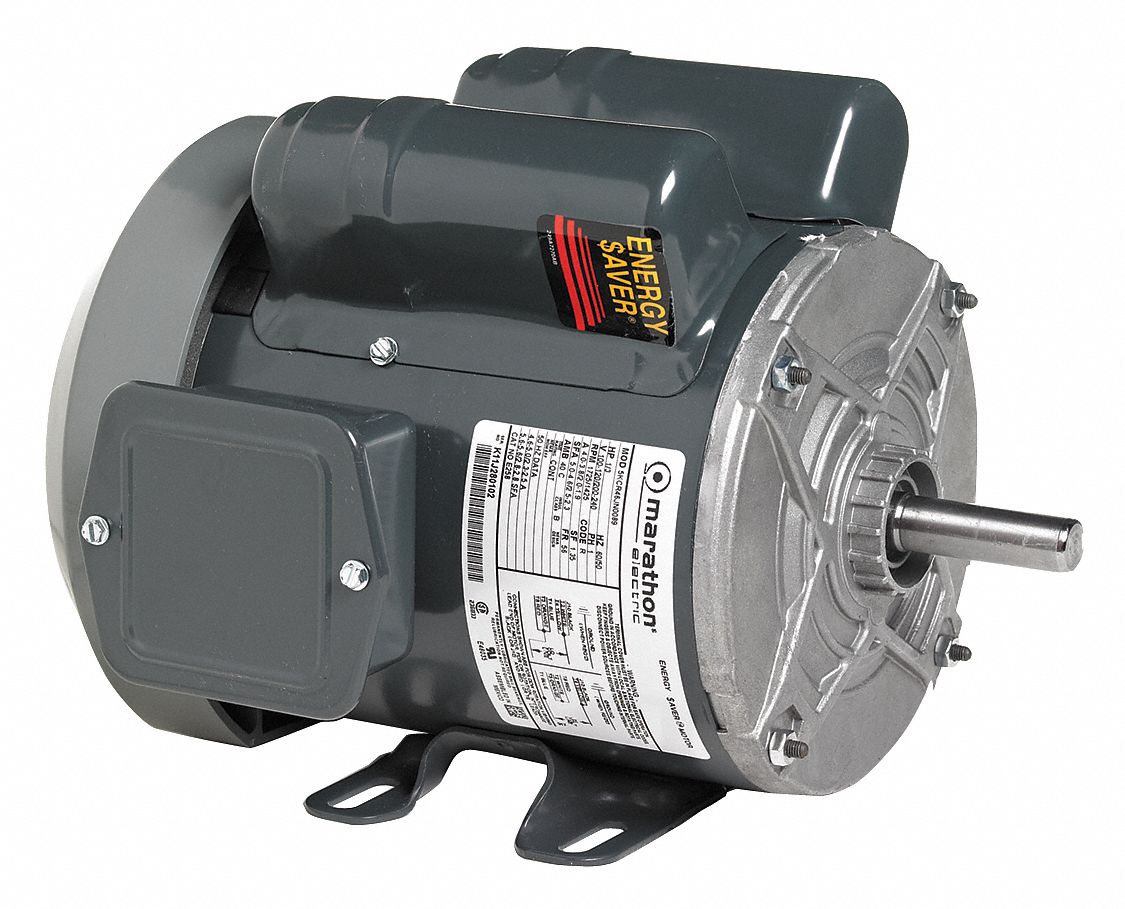 General Purpose Motor, 2 HP, Capacitor-Start/Run, Nameplate RPM 3450 ...