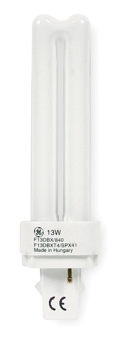 Plug-In CFL, T4, Watts 13, 4100 K Color Temperature - Grainger