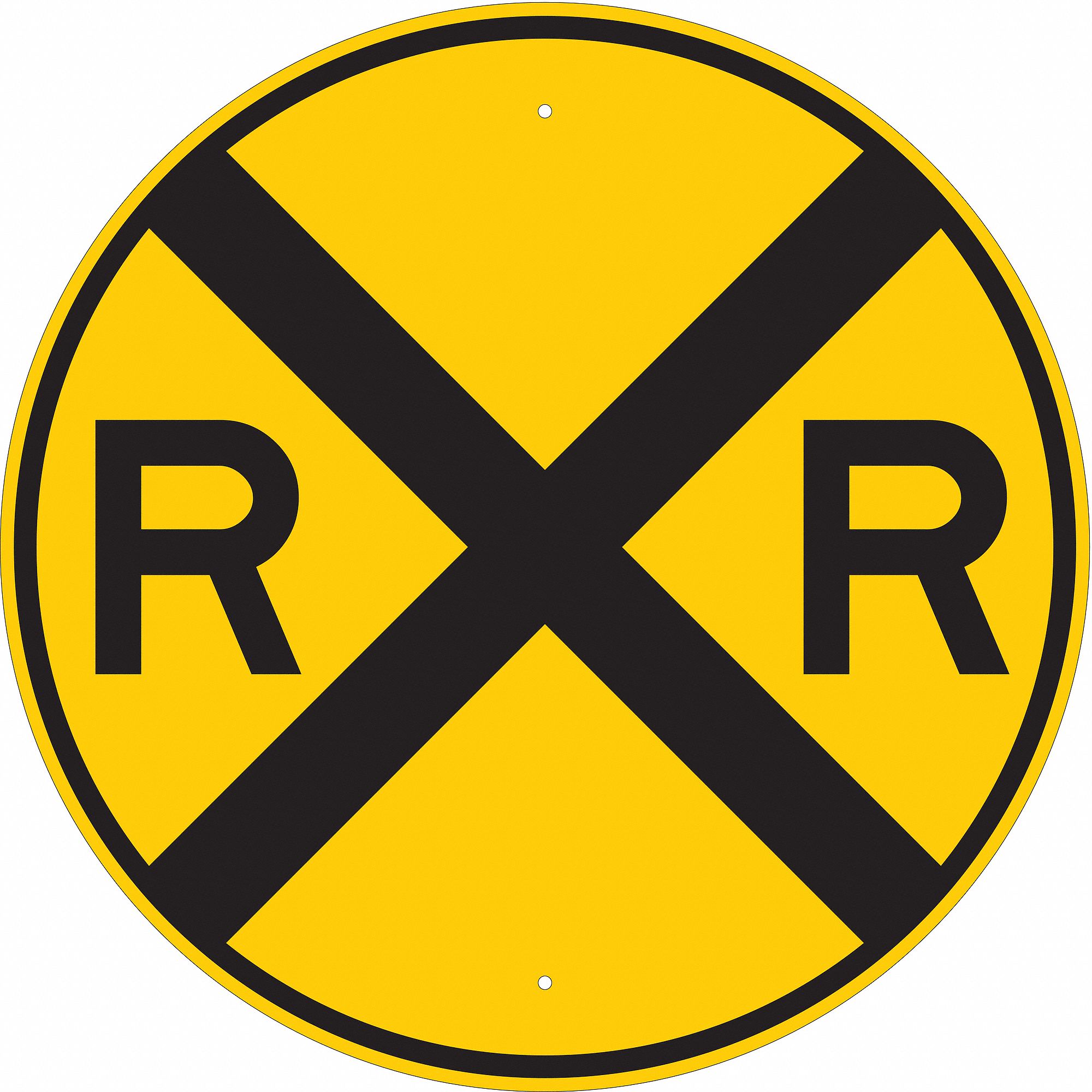 Railroad Sign, Retroreflective Grade High Intensity Prismatic, Circle ...