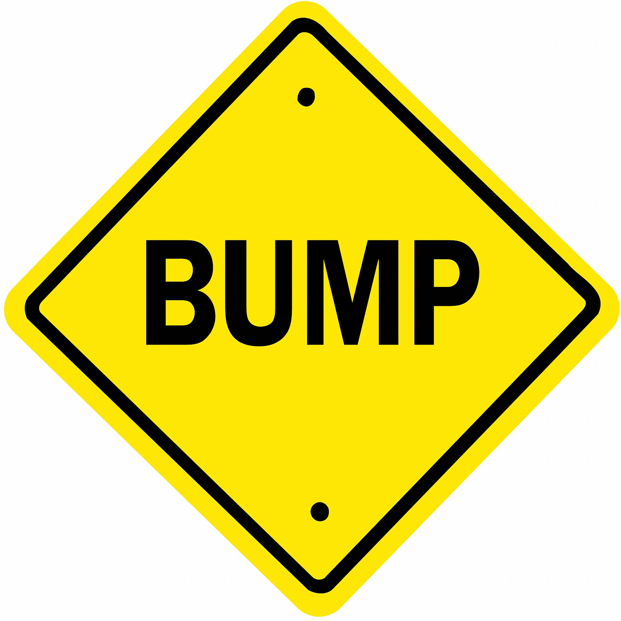 Traffic Sign, MUTCD Code W8-1, Diamond, Aluminum, Sign Background Color ...