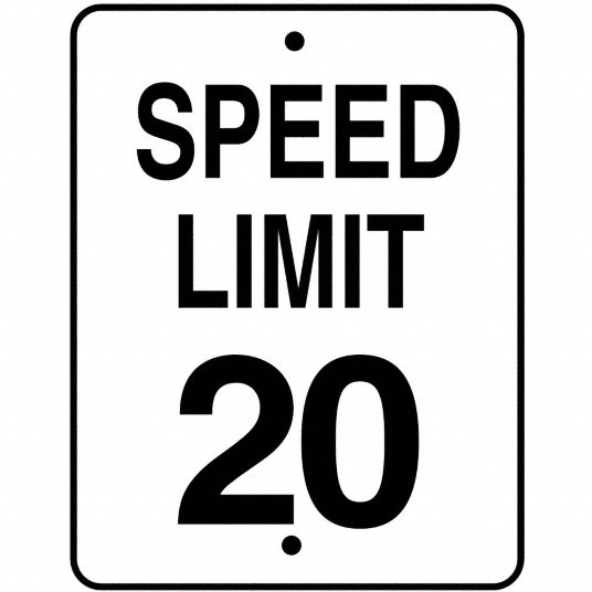 Traffic Sign, MUTCD Code R2-1, Rectangle, Aluminum, Sign Background ...