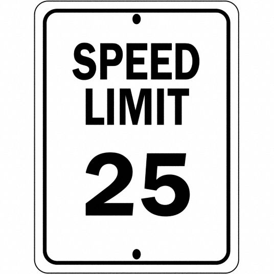 Traffic Sign, MUTCD Code R2-1, Rectangle, Aluminum, Sign Background ...